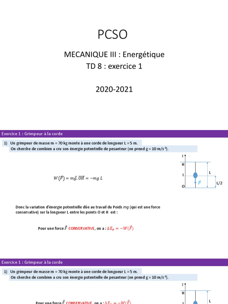 TD8-exercice 1 | PDF | Obliger | Masse