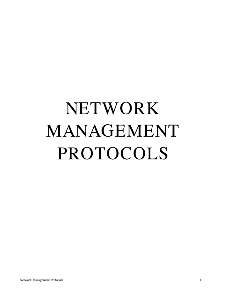 Network Management Protocols | PDF | Osi Model | Computer Network