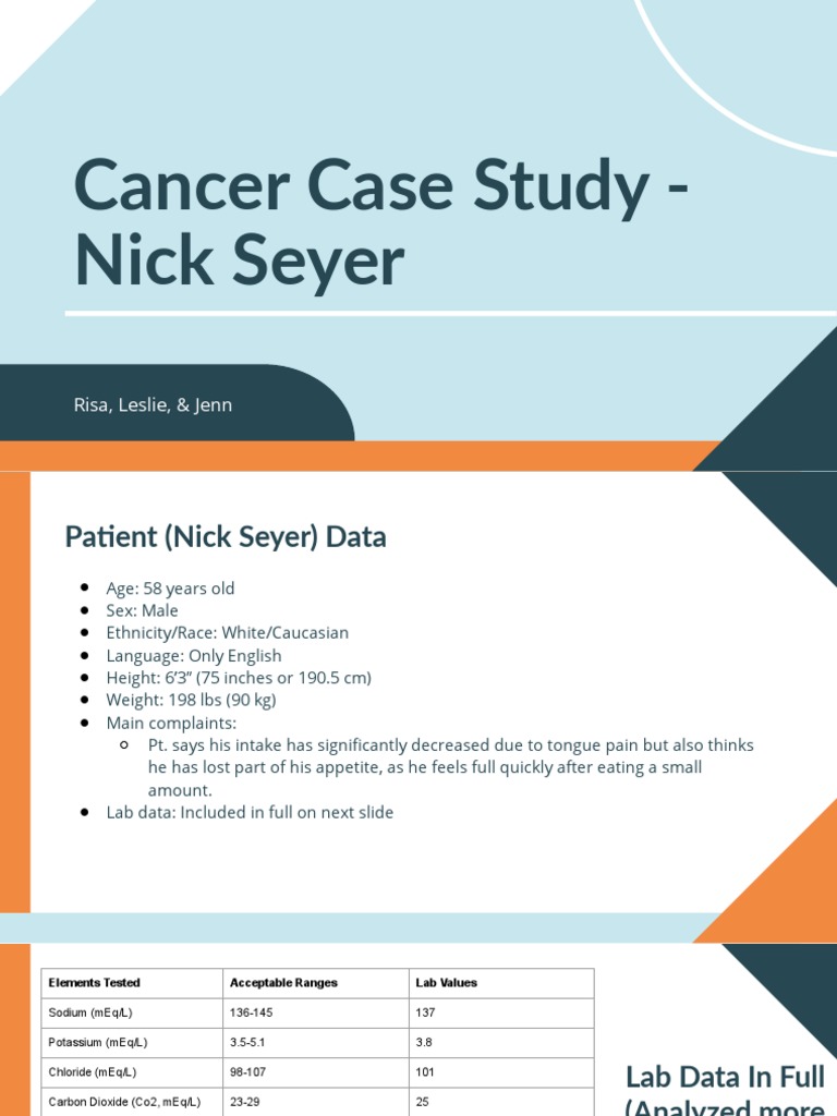 Nufd 488 - Cancer Case Study-7 | PDF | Skin Cancer | Cancer