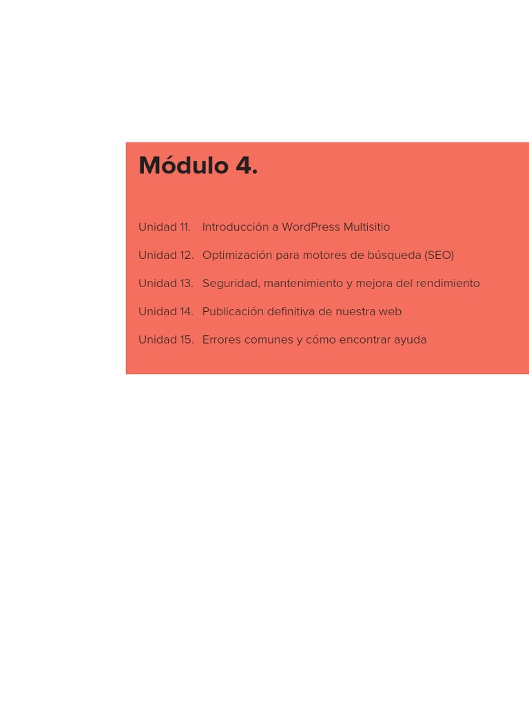 Modulo4 Wordpress | PDF | Posicionamiento en buscadores | Word Press