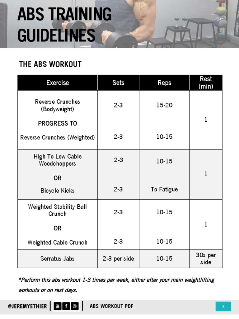 Abs Workout PDF | PDF | Abdomen | Pelvis
