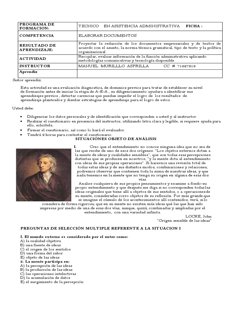 t5 Cuestionario El Parrafo | PDF | Disciplinas | Mente