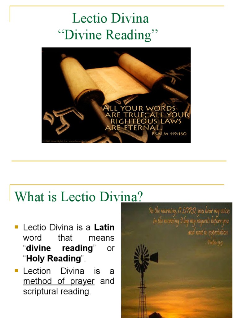 Lectio Divina "Divine Reading" | PDF | Lectio Divina | Religious Faiths