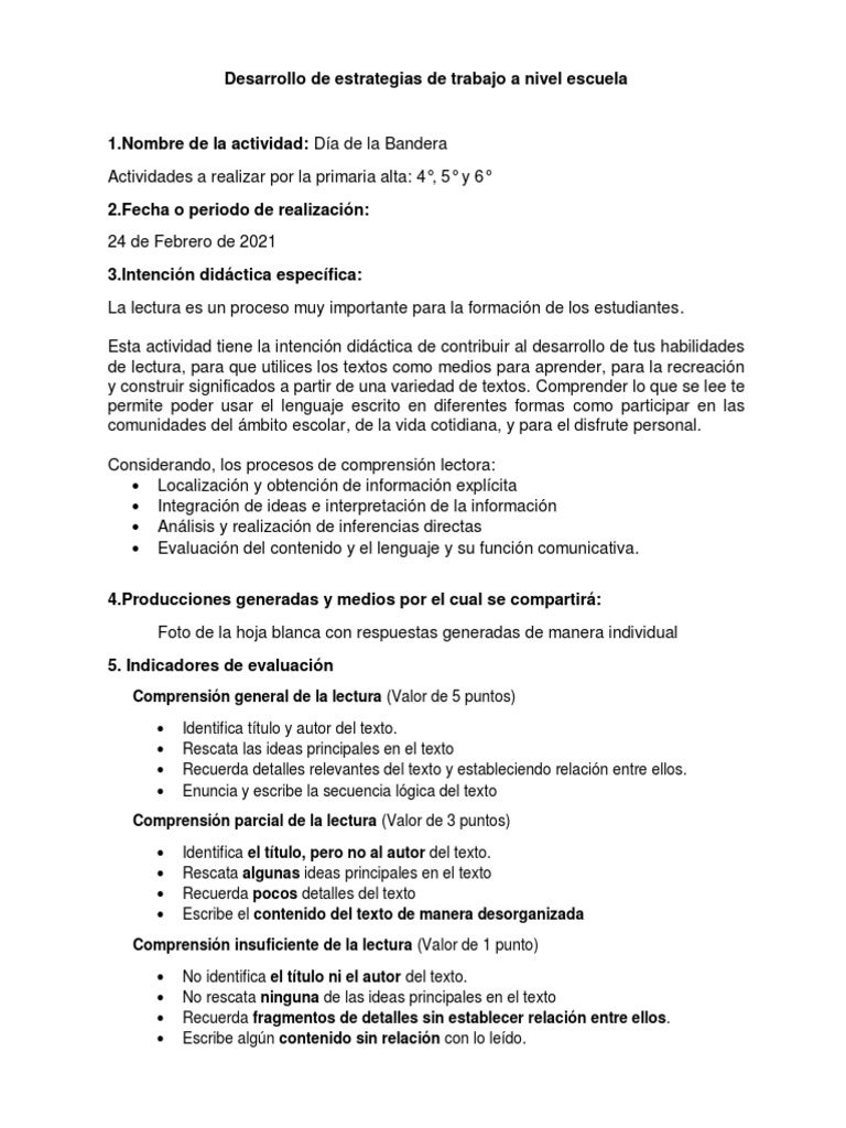 Estrategias de Lectura en Primaria Alta | PDF | Estudios de idiomas ...
