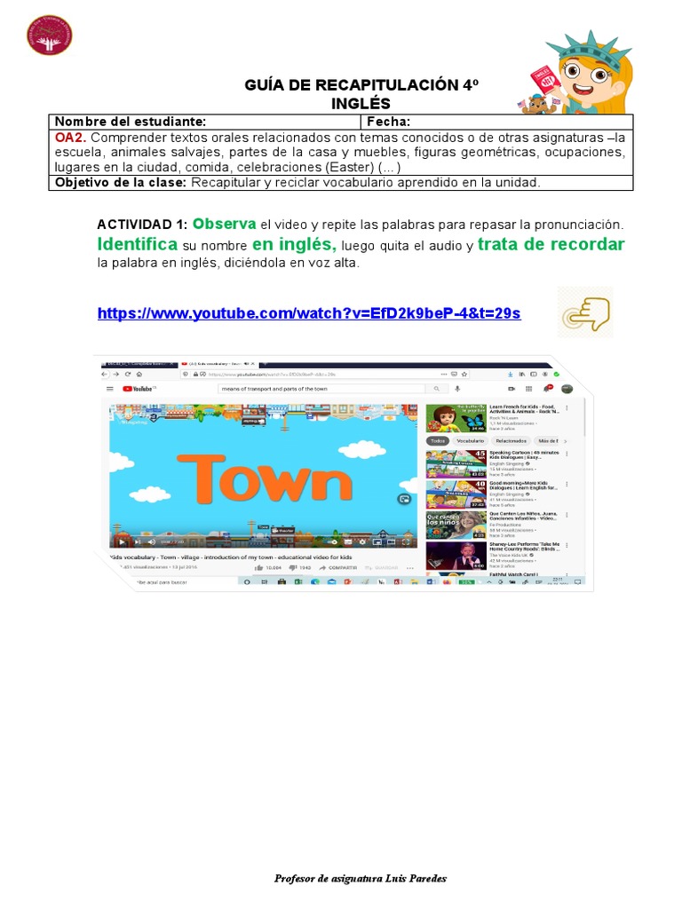 Recapitulación de Vocabulario en Inglés | PDF | Transporte | Hospital y ...