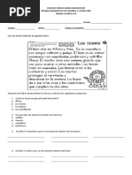 Examen Final de Lengua Española 4to Grado de Primaria | PDF