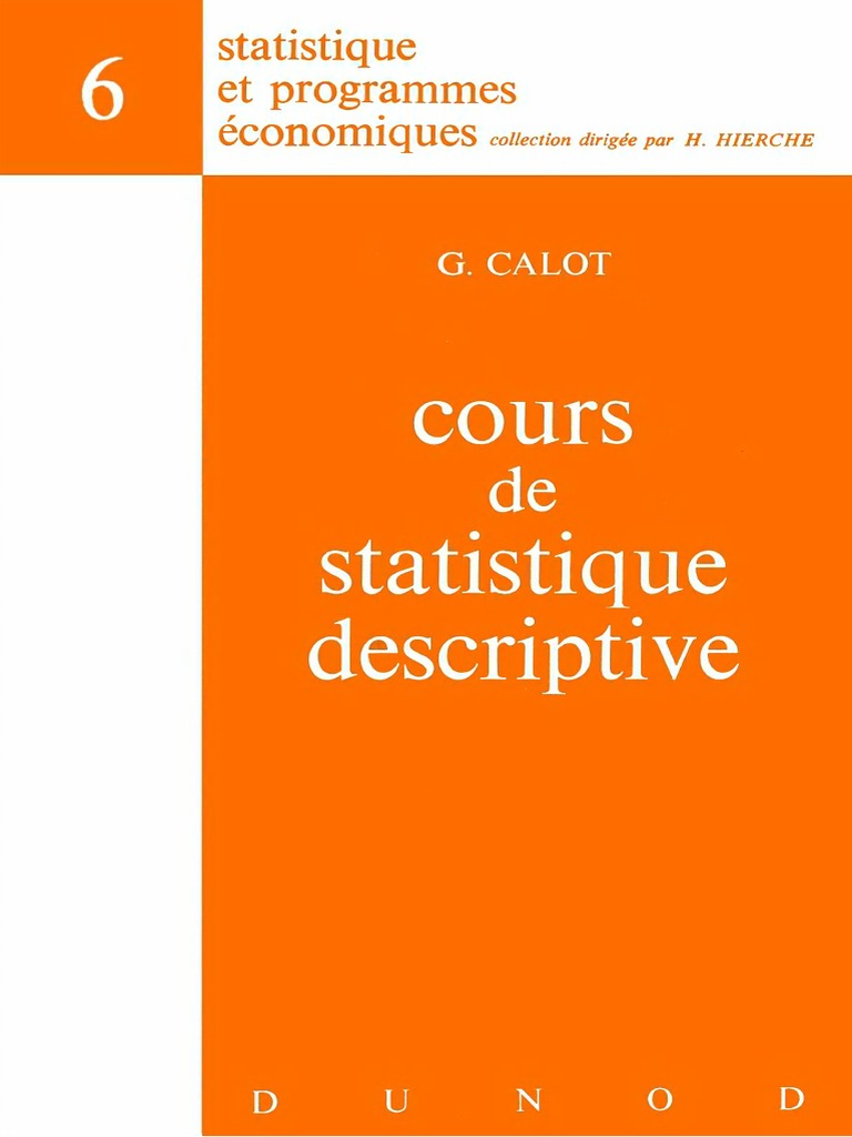 (Gérard Calot) Cours de Statistique Descriptive | PDF