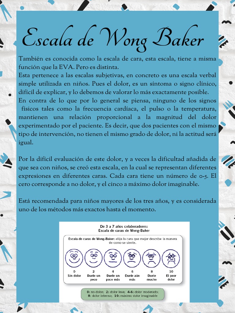 Escala de Wong Baker | PDF
