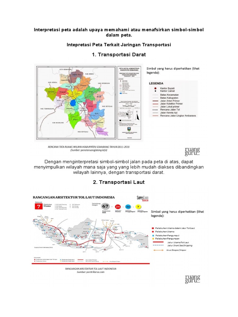 Interpretasi Simbol Peta Transportasi | PDF | Ilmu Sosial | Perjalanan