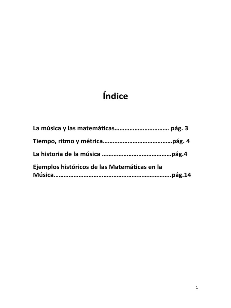 Matemáticas en la Música: Ejemplos y Teoría | PDF | Science | Enseñanza ...