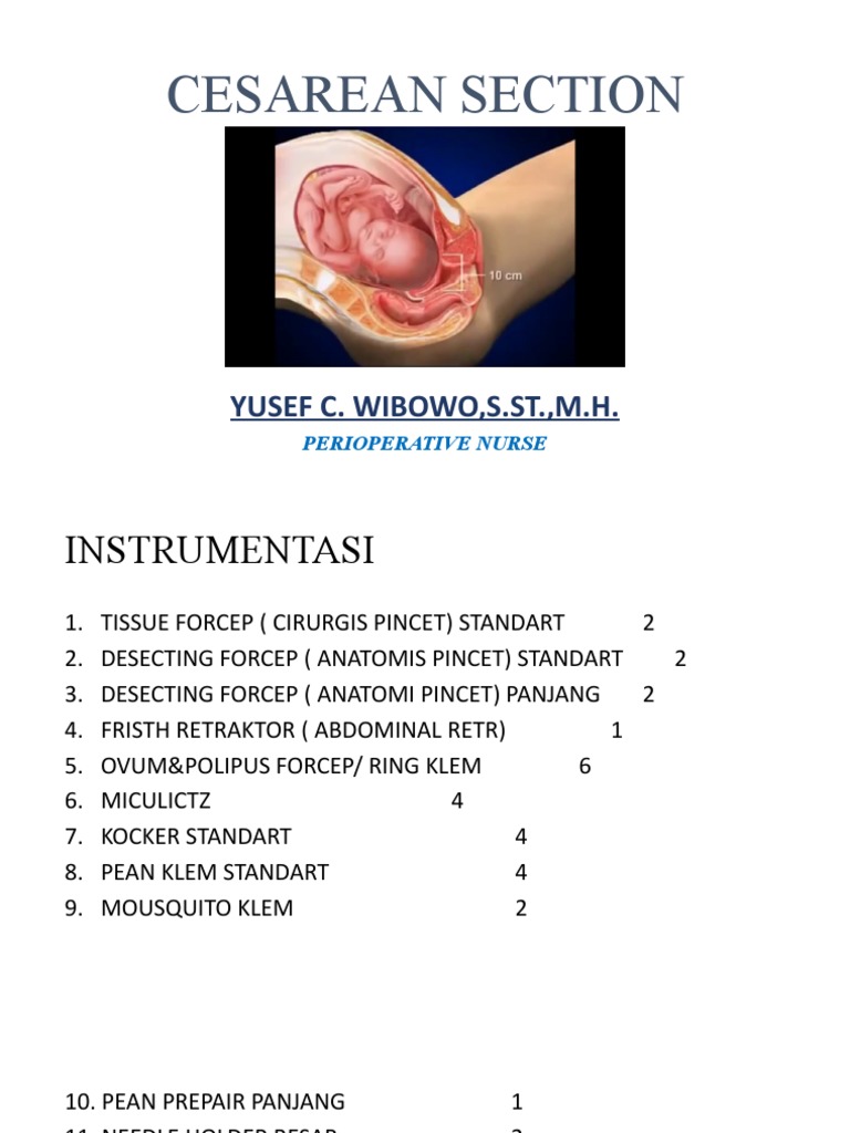 Cesarean Section: Yusef C. Wibowo, S.ST.,M.H | PDF | Animal Anatomy ...
