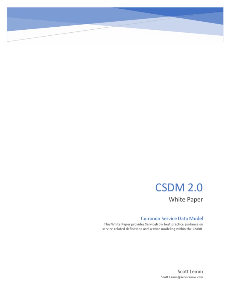 CSDM 2.0 White Paper Final | PDF | Business Software | Databases