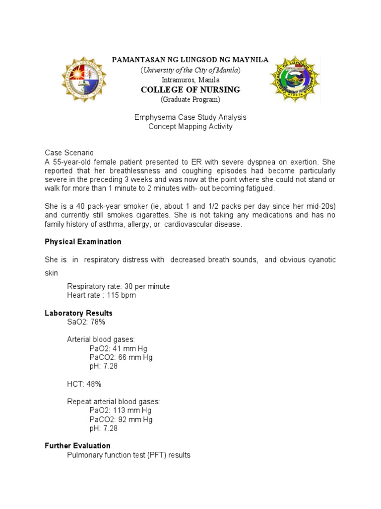 Emphysema Case Study Analysis | PDF | Chronic Obstructive Pulmonary ...