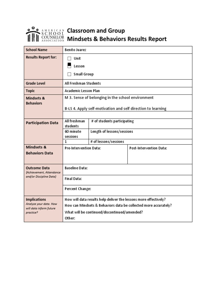 Classroom and Group M B Results Report | PDF | Career & Growth | Self ...