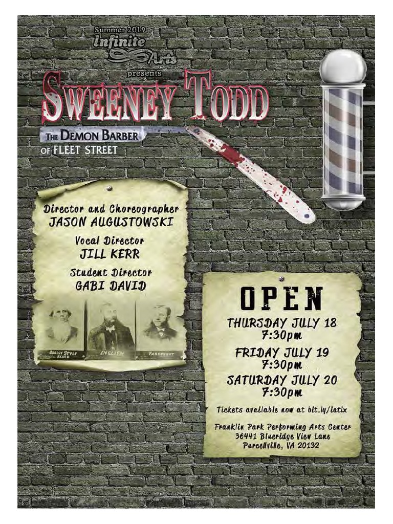 Sweeney Todd Playbill | PDF | Performing Arts | Theatre