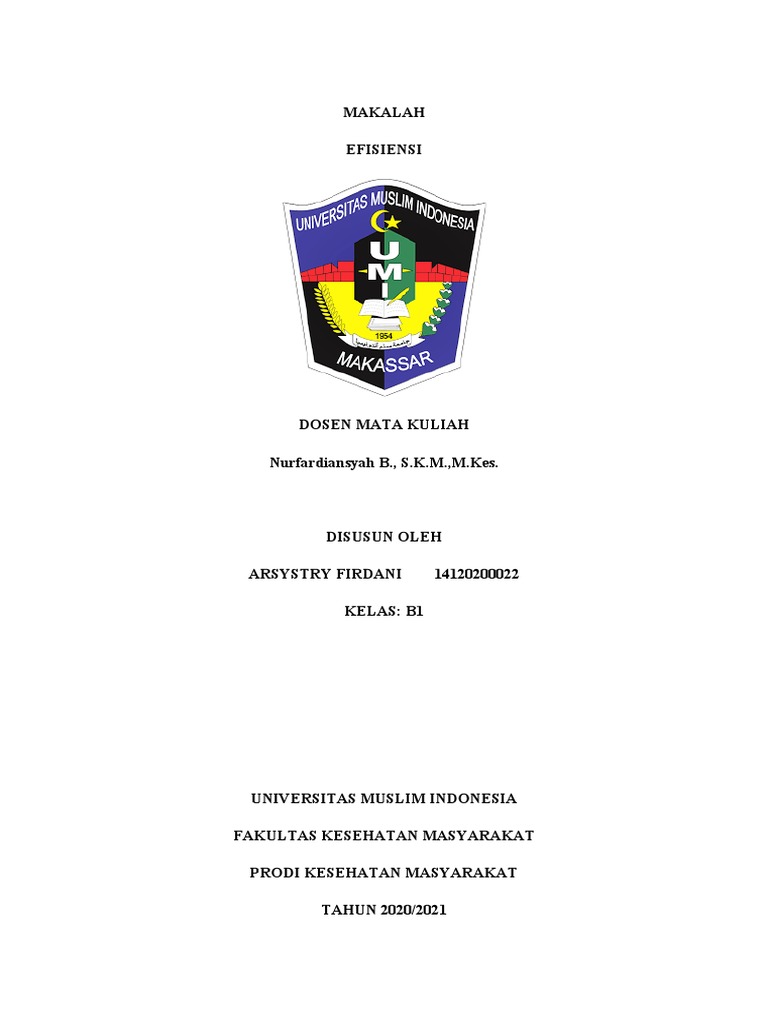 Makalah Efisiensi | PDF