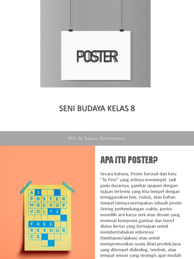 POSTER Kelas 8 | PDF | Seni