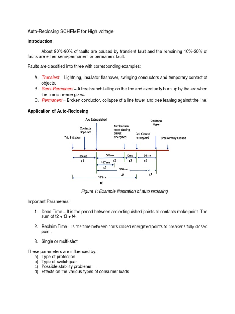 Auto Reclosing | PDF | Electrical Equipment | Physical Quantities