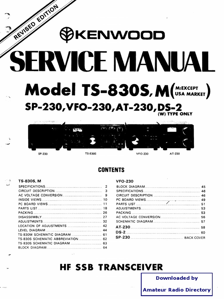 Kenwood TS-830S Service Manual | PDF