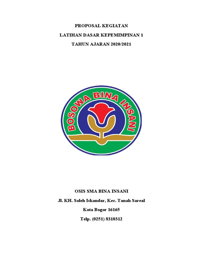 Contoh Proposal Ldk Pdf
