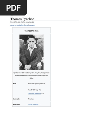 James Bone Thomas Pynchon