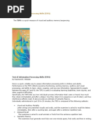 Corsi Block Tapping Test | PDF | Neuroscience | Cognitive Science