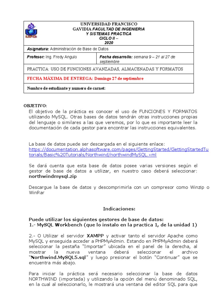 Practica Funciones Avanzadas | PDF | Mi sql | SQL