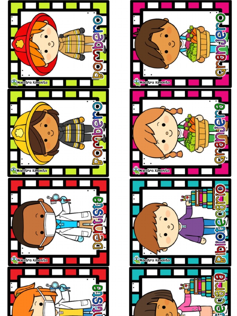 Memorama de Oficios y Profesiones - PPTX Versión 1 | PDF