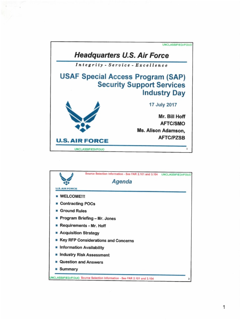 (U) 20170717 - Industry Day Slides | PDF