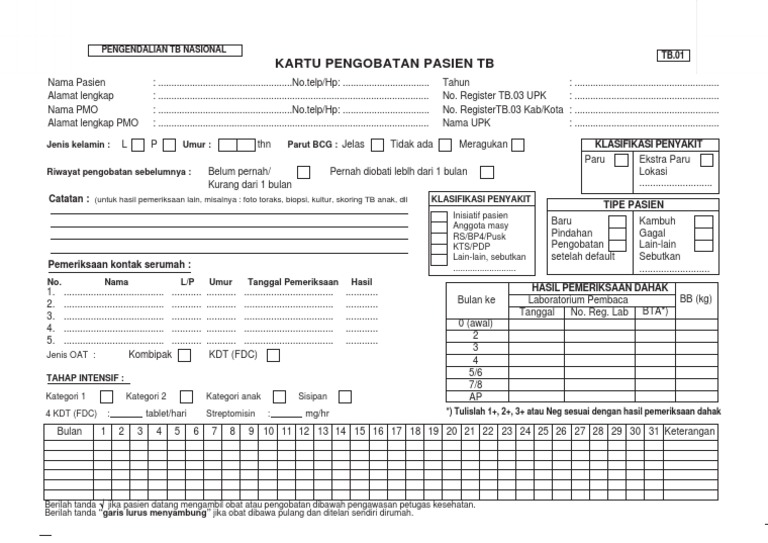Form TB 01 Depan PDF | PDF