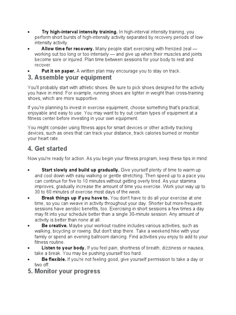 Getting Started With Exercise: A Guide to Developing an Effective ...