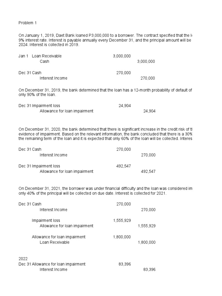 3 Stages ECL | PDF | Loans | Interest