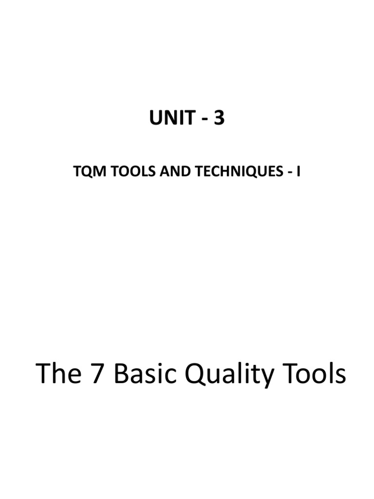 TQM Unit 3 | PDF | Brainstorming | Scatter Plot