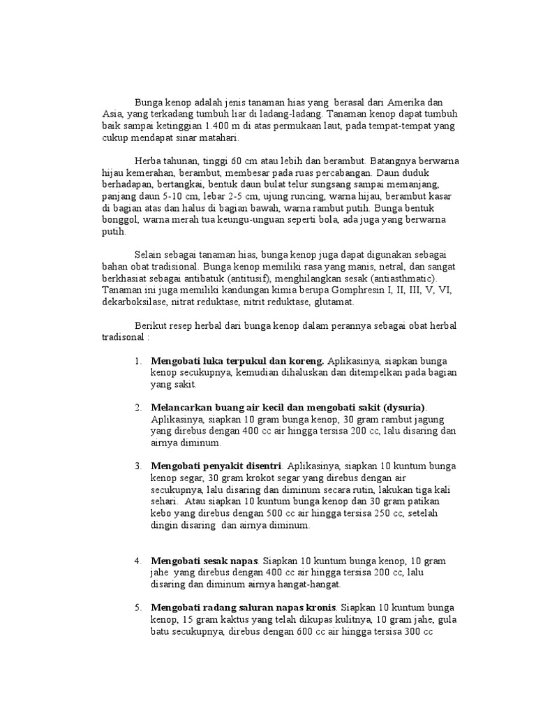 Bunga Kenop | PDF