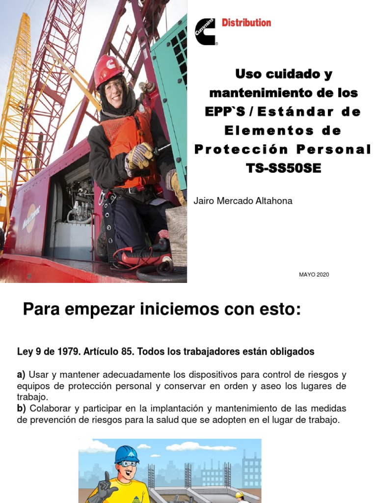 Uso, Cuidado y Mantenimiento de EPP Prodeco | PDF | Guante | Bota