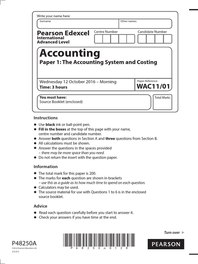 Accounting: Pearson Edexcel | PDF | Financial Services | Economies