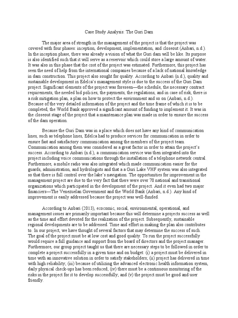 Guri Dam Project Case Study | PDF | Dam | Reservoir