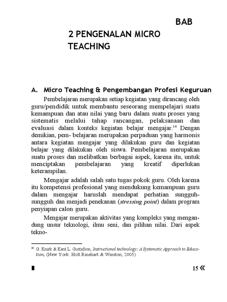 Bab 2 Pengenalan Micro Teachin1 | PDF