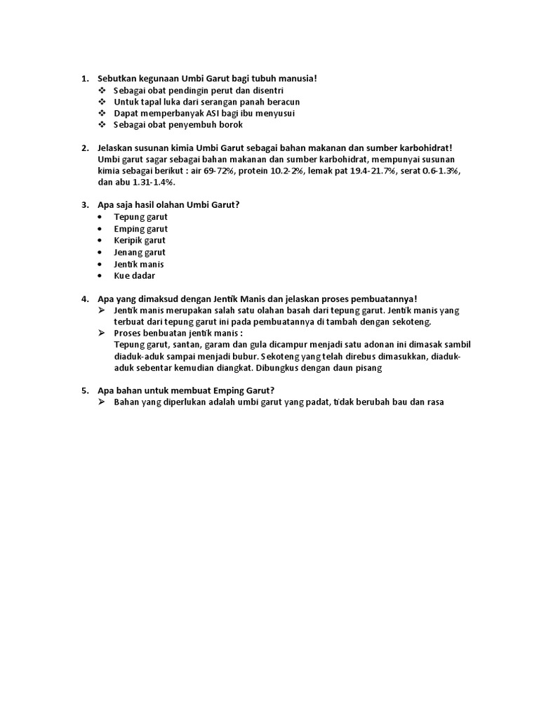 Umbi Garut | PDF