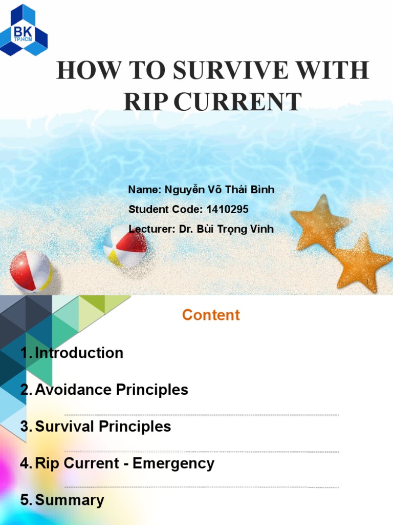 Rip Current Survival Principle | PDF | Water And Politics | Geomorphology