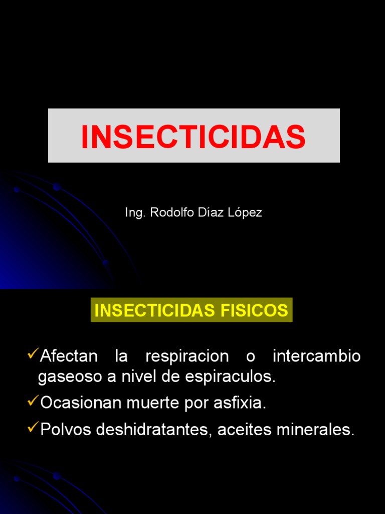 Insecticidas: Tipos y Toxicidad | PDF | Ddt | Insectos