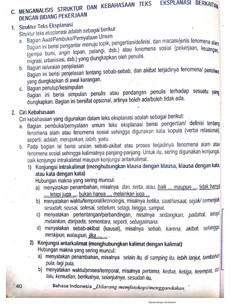 XI P3 Menganalisis Struktur Dan Kebahasaan Teks Eksplanasi | PDF