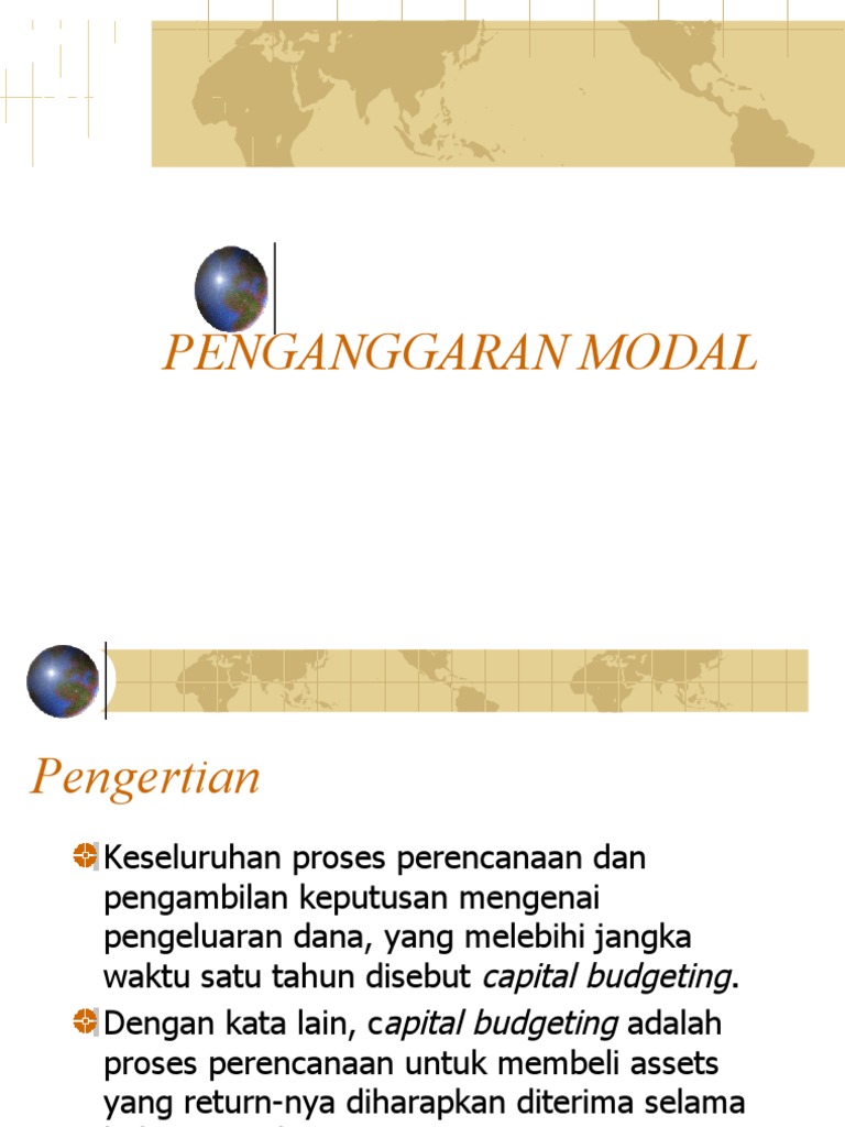 Penganggaran Modal | PDF