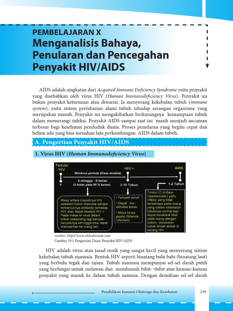 Kls. XI. Bab 10 Bahaya, Penularan Dan Pencegahan Penyakit HIV, AIDS | PDF