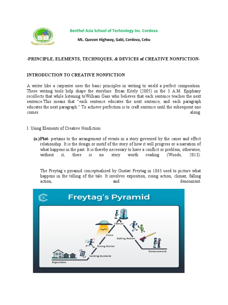 Principle, Elements, Techniques, & Devices of Creative Nonfiction | PDF | Plot (Narrative ...
