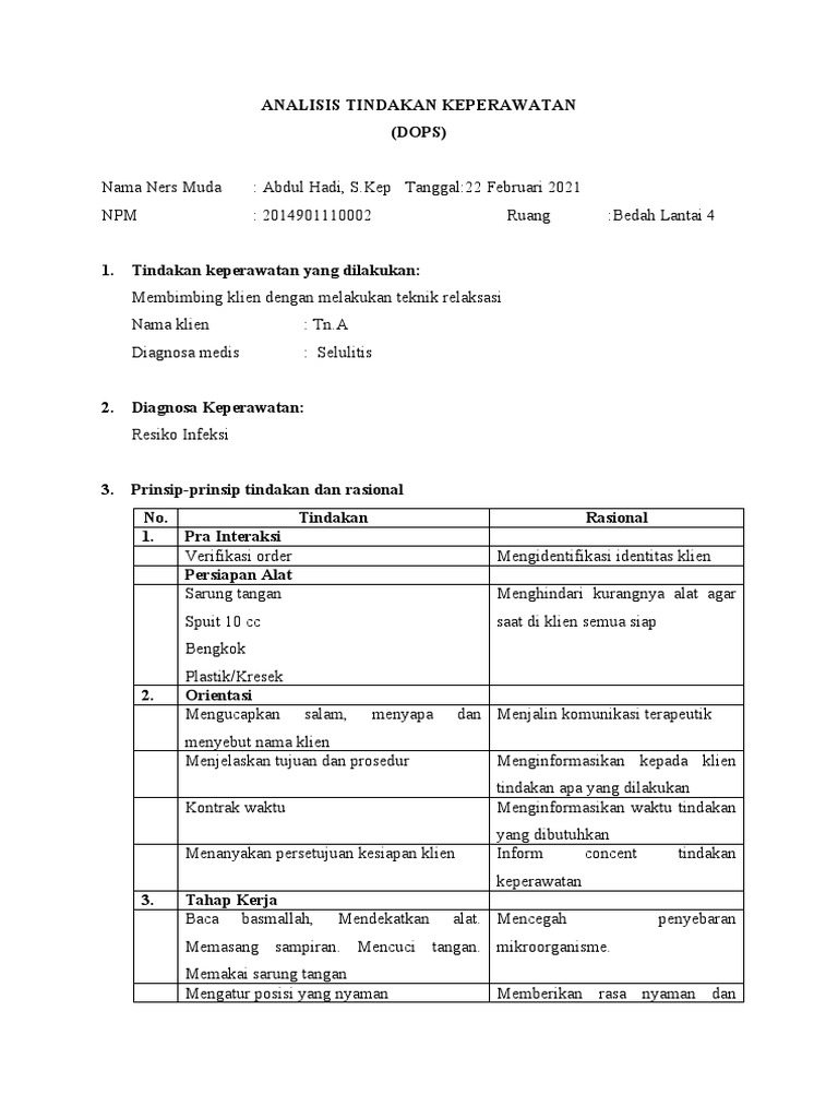 Dops Melepas Kateter | PDF
