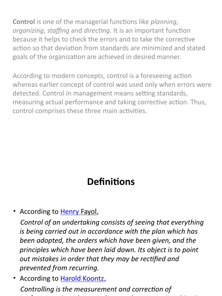 Understanding Management Control Functions | PDF | Business