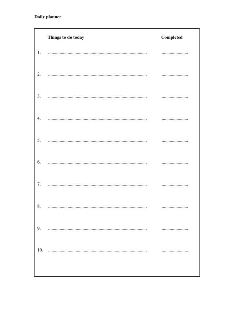 Daily Planner Template 06 | PDF