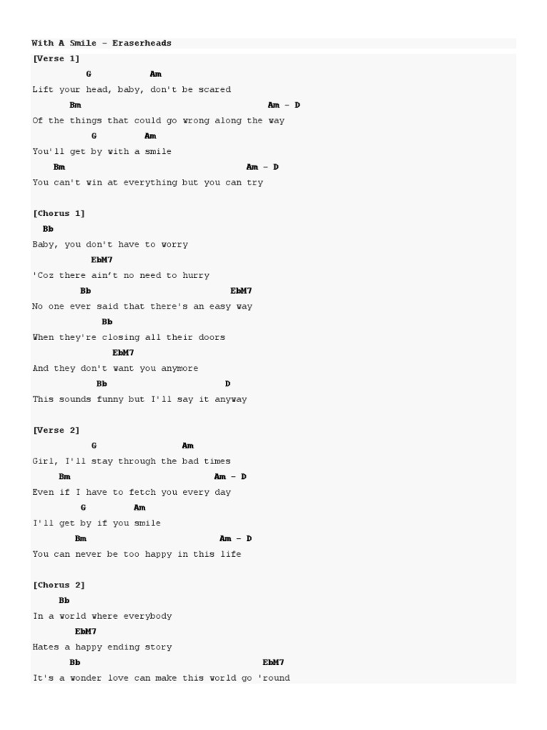 Happy Ending Guitar Chords