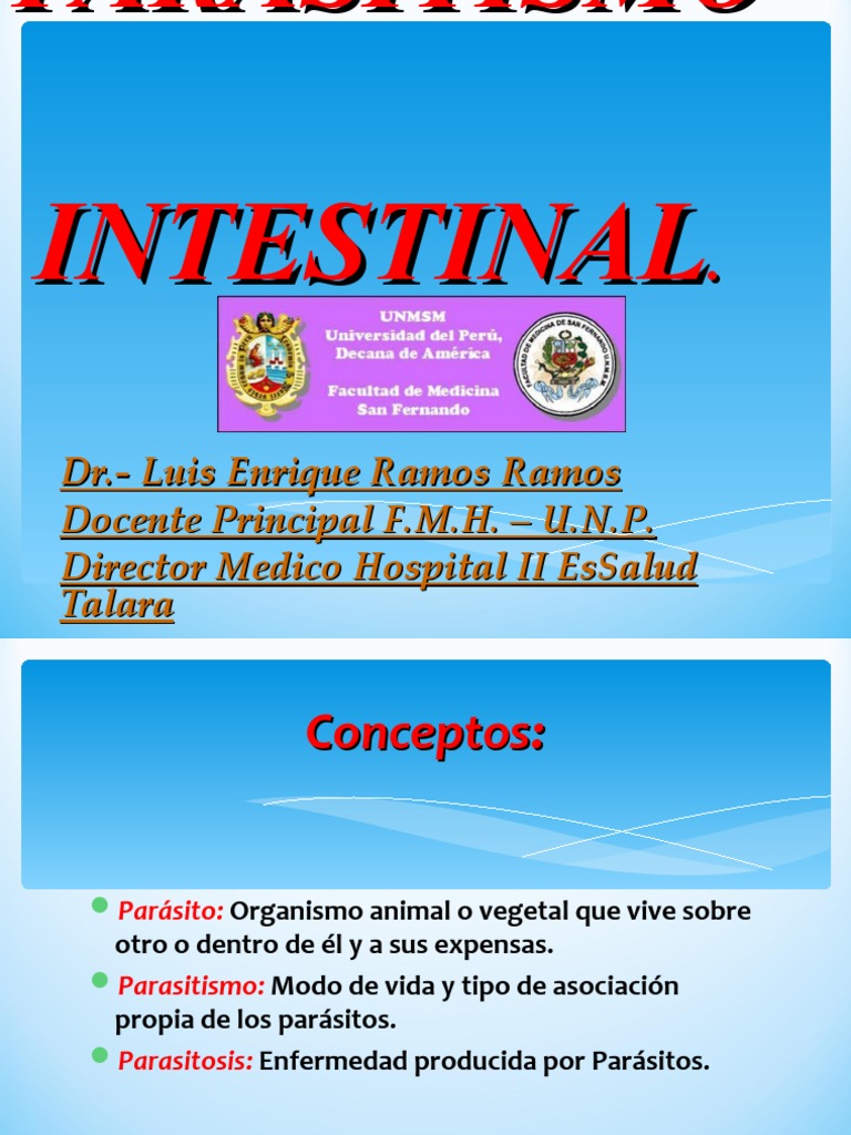 Clase N°13 - Parasitismo Intestinal | PDF | Especialidades Medicas ...
